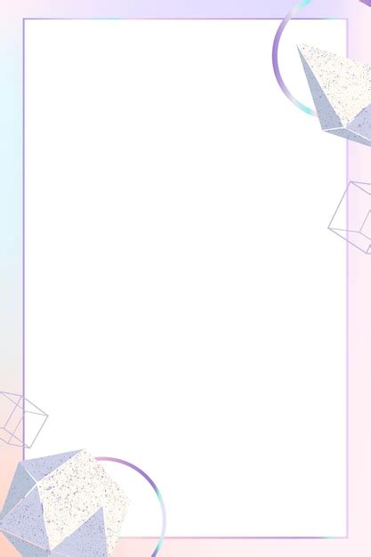 Png 기하학적 모양 파스텔 경계 투명한 배경 프리미엄 사진