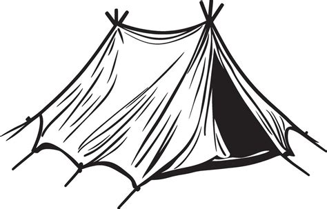 Tent Clipart Zwart Wit