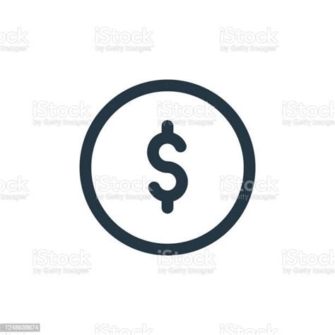 동전 벡터 아이콘 동전 편집 가능한 스트로크 웹 및 모바일 앱 로고 인쇄 매체에 사용하기 위한 동전 선형 기호 얇은 선 그림 벡터 격리 된 윤곽선 도면입니다 금속에 대한