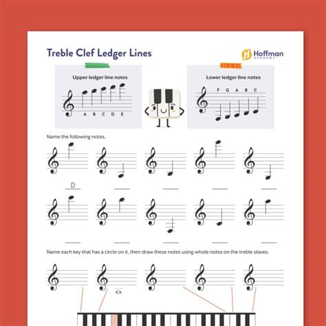 Treble Clef Ledger Lines By Hoffman Academy Tpt