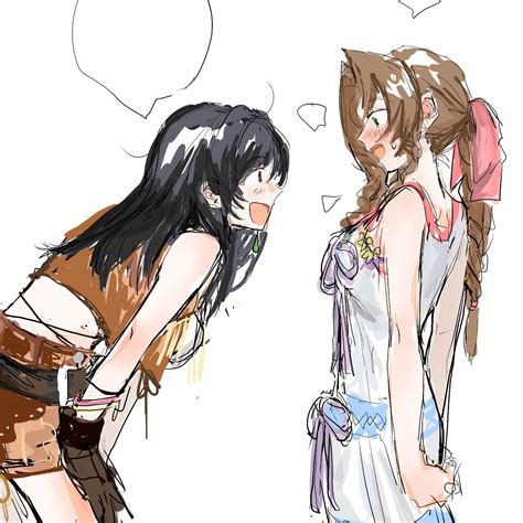 Tifa Lockhart Aerith Gainsborough And Tifa Lockhart Final Fantasy And More Drawn By Shen