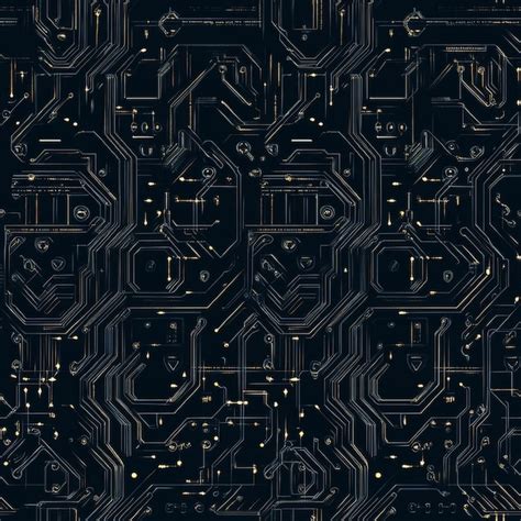 Circuitry Pattern Technological Futuristic Digital Premium Ai Generated Image