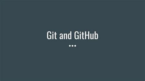 Git And Github 1pptx