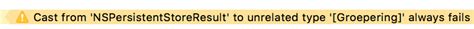 Swift Casting From Nspersistentstoreresult To Unrelated Type