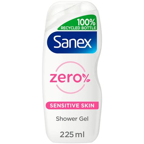 Sanex Zero Sensitive Skin Shower Gel 225ml Shower And Bath Bandm