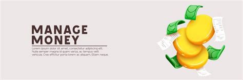 금화 녹색 종이 달러 자기앞 수표 만화 스타일의 현실적인 3d 디자인 컨셉 트레이드 캐쉬백 저축을 저장합니다 가로 배너 포스터 웹사이트 헤더 벡터 일러스트