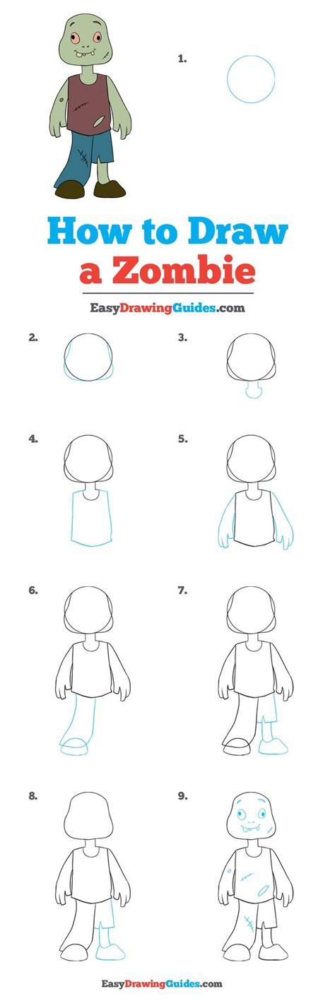 How To Draw A Zombie Really Easy Drawing Tutorial