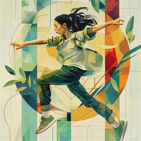 Premium Photo Rhythmic Dynamics Dynamic Composition Design