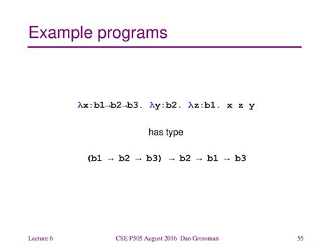 Csep505 Programming Languages Lecture 6 Types Types Types Ppt Download