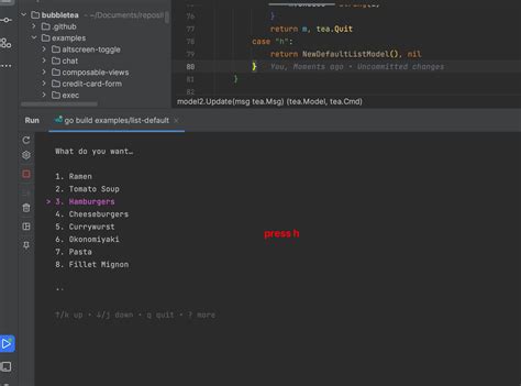 A Nested List Component Item Hidden Issue Issue Charmbracelet Bubbletea GitHub