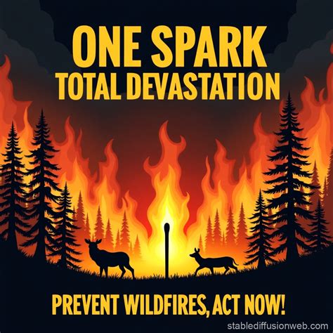 Wildfire Prevention Poster Stable Diffusion Online