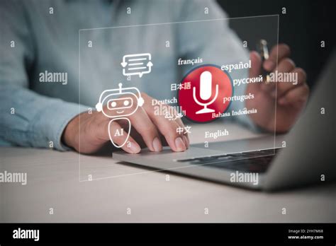Ai Translation Technology Concept App For Communication International