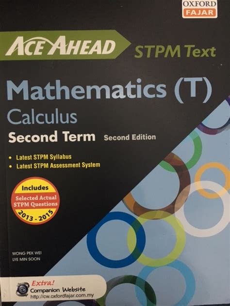 Ace Ahead Stpm Text Mathematics T Calculus 2nd Term 2ed Zenithway