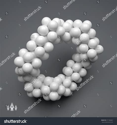 3d Molecule Structure Futuristic Technology Style Stock Vector Royalty Free 371586967