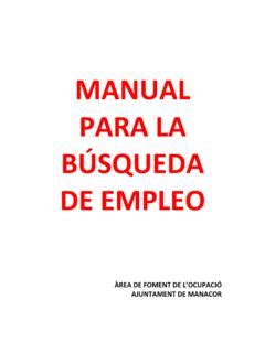 MANUAL PARA LA BÚSQUEDA DE EMPLEO manual para la b 218 squeda de