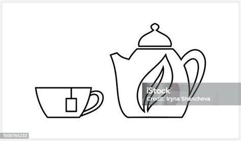 컵 아이콘 격리 된 낙서 찻 주전자 손으로 그린 음식 음료 클립 아트 벡터 스톡 일러스트레이션 Eps 10 외형선에 대한 스톡 벡터 아트 및 기타 이미지 Istock