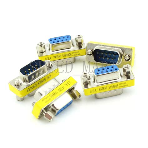 Pin Serial DB RS Female To Female Connector Blue OFF