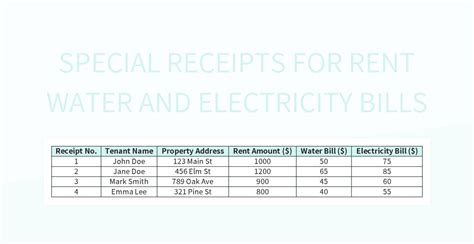 Free Utility Bill Meter Templates For Google Sheets And Microsoft Excel