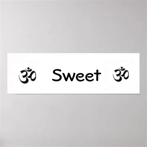 Om Sweet Om Poster Zazzle