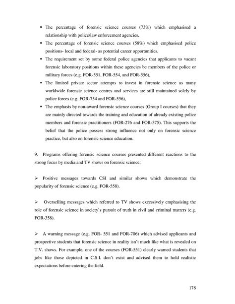 Forensic Science 46 Notes 178 The Percentage Of Forensic Science