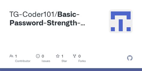 Github Tg Coder101 Basic Password Strength Checker