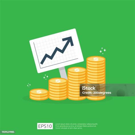 소득 급여 달러 비율 증가 통계 영업이익 률 을 달성했습니다 화살표로 투자 Roi 개념에 대한 수익의 재무 성과 비용 판매 아이콘 플랫 스타일 벡터 일러스트 가격에 대한