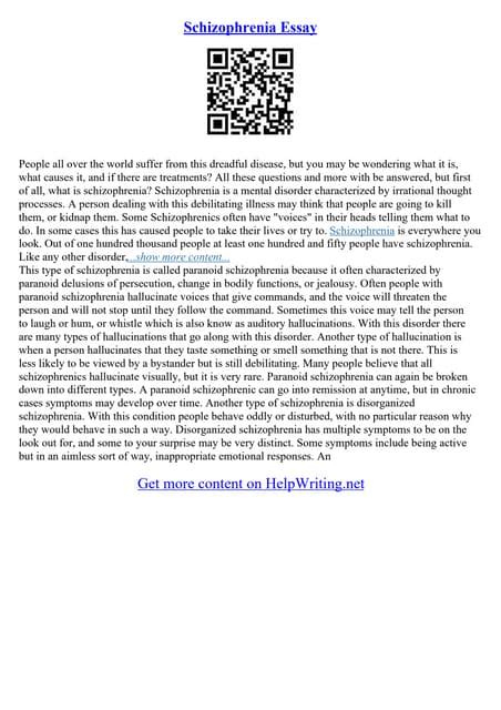 Schizophrenic Writing Samples