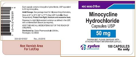 Minocycline Capsules Fda Prescribing Information Side Effects And Uses