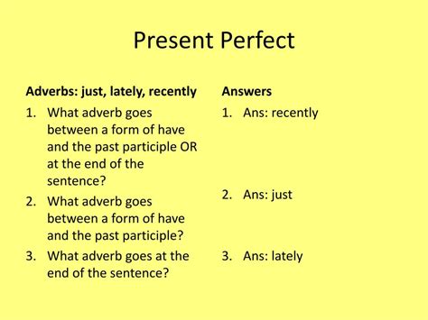 PPT Grammar Unit Present Perfect Indefinite Past PowerPoint Presentation ID