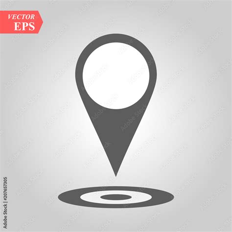 Pin Icon Vector Location Sign Isolated On White Background Navigation Map Gps Direction