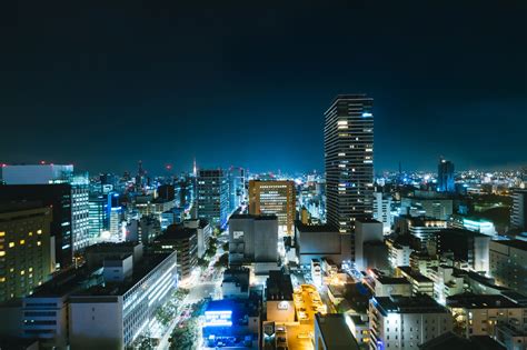 名古屋の都心部夜景の写真素材 ぱくたそ