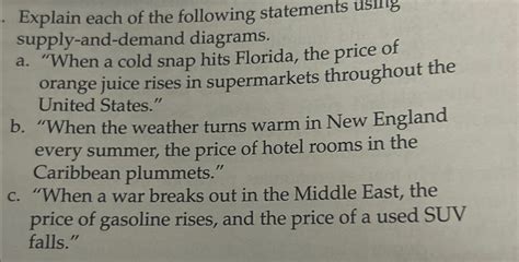 Solved Explain Each Of The Following Statements Using