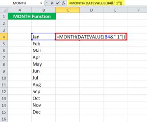 MONTH In Excel Formula Example How To Use MONTH Excel Function
