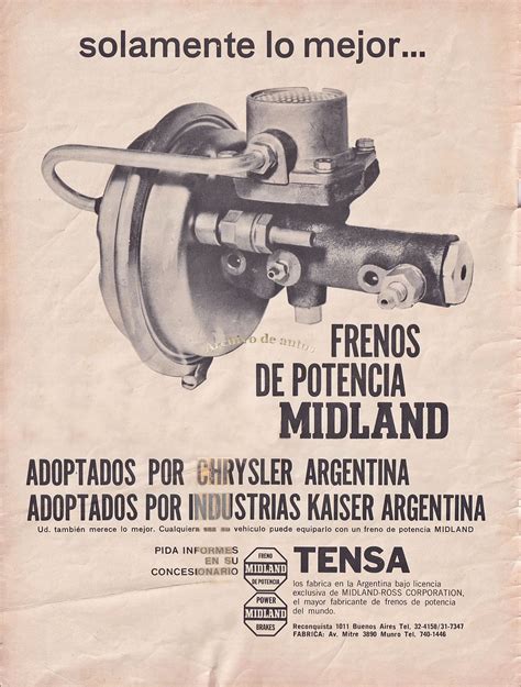 Archivo De Autos Frenos Midland Fabricados Por Tensa En El Año 1965