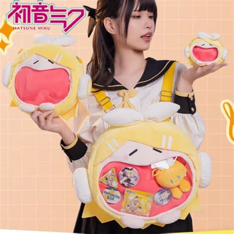Bolso De Hombro De Felpa Original Bemoe Hatsune Miku Kagamine Rin