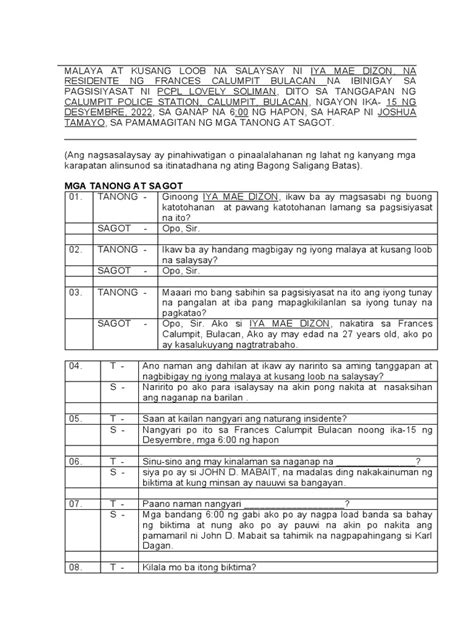 Final Sworn Statement Question And Answer Final Pdf
