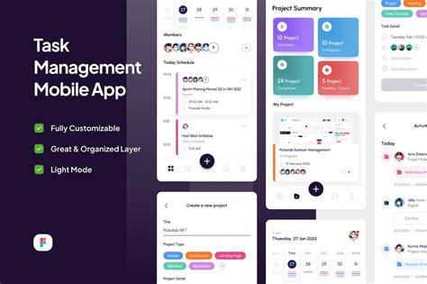 任务管理移动应用app Ui Kit Fig 云瑞设计
