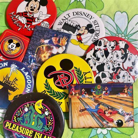 Vintage Walt Disney Pins Buttons Walt Disney Studios Disneyland 101