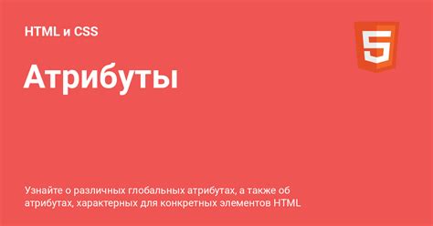 Атрибуты ⚡️ Html и Css с примерами кода