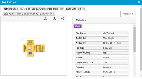 How To See The Metadata Of File In Asset Library Manageartworks