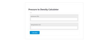 Pressure To Density Calculator Calculator Academy
