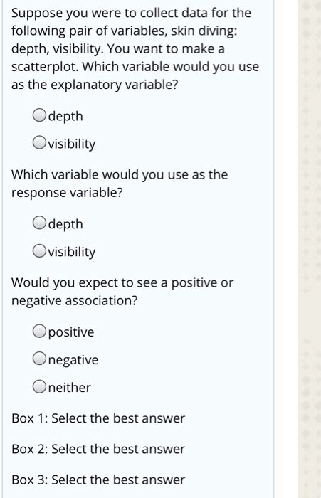 solved suppose you were to collect data for the following