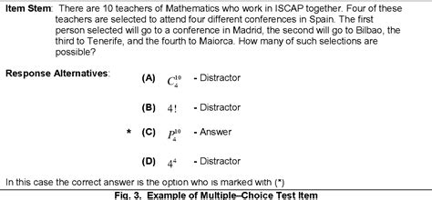 Multiple Choice Math Test