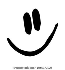 Smile Vector Illustration Face Doodle Style Vector De Stock Libre De Regal As