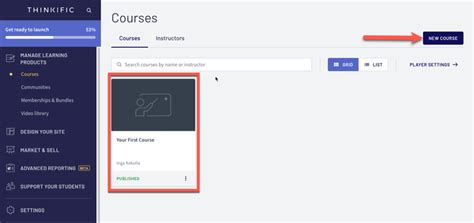 Thinkific Tutorial How To Create A Course On Thinkific