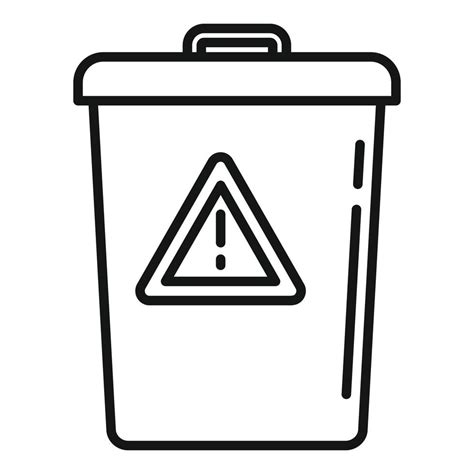 Garbage Bin Icon Outline Style 14505702 Vector Art At Vecteezy