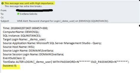 Automated WMI Alerts For SQL Server Login Property Changes