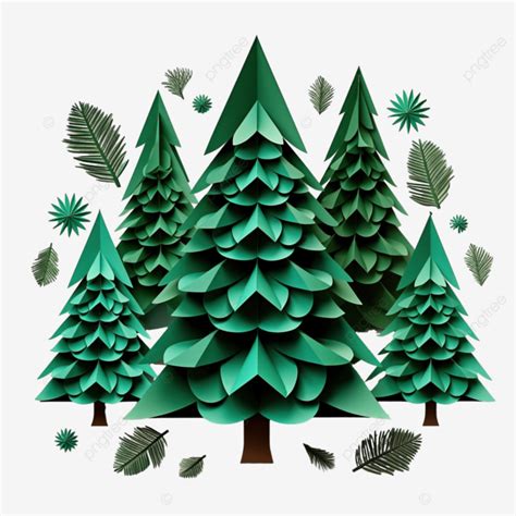 크리스마스 트리로 만든 종이접기 종이 예술 디자인과 공예 스타일 메리 크리스마스 개념 크리스마스 날 Png 일러스트 및 이미지 에 대한 무료 다운로드 Pngtree