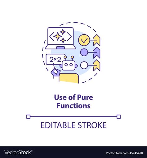 Use Of Pure Functions Concept Icon Royalty Free Vector Image