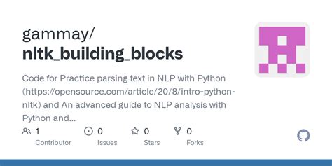 GitHub Gammay Nltk Building Blocks Code For Practice Parsing Text In
